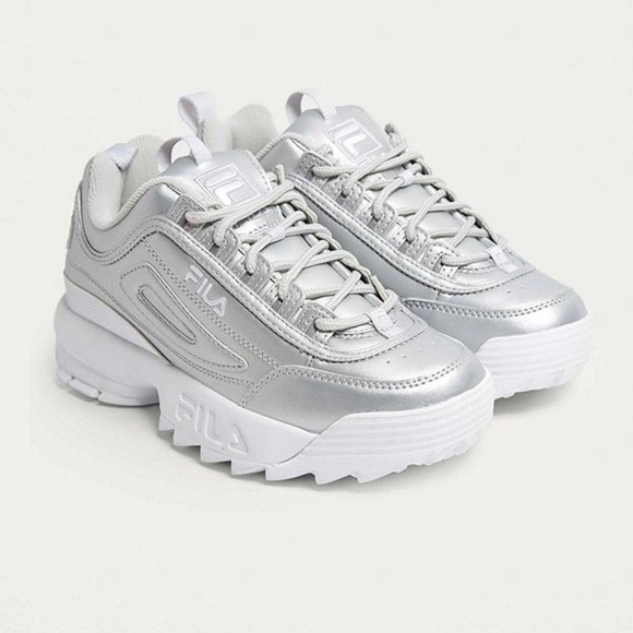 Fila Shoes Limited Edition Silver Fila Disruptor Sneakers Poshmark
